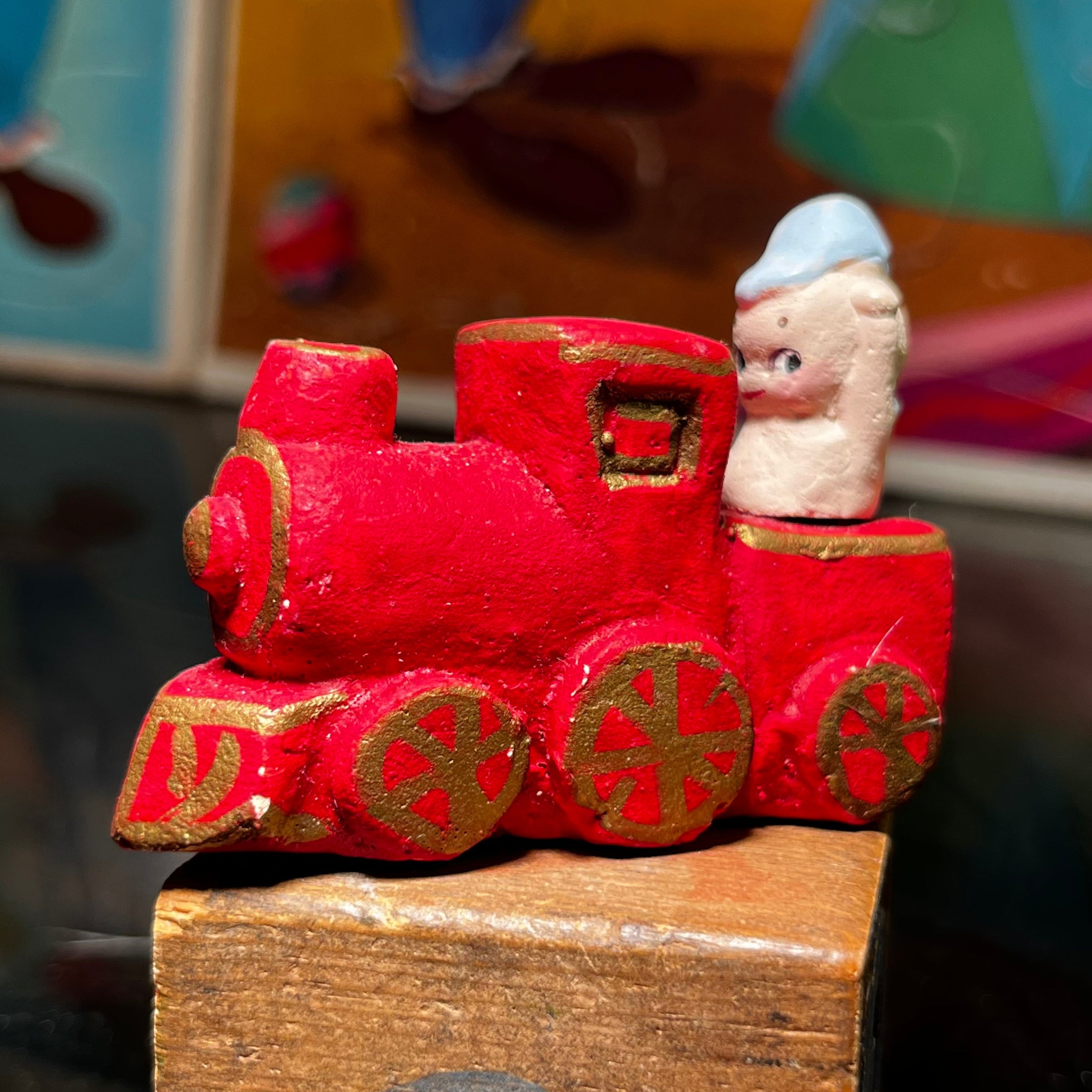 1986 Train conductor kewpiesta kewpie. – Sad Heart Vintage